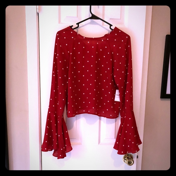 Forever 21 Tops Red Polka Dot Crop Top Poshmark